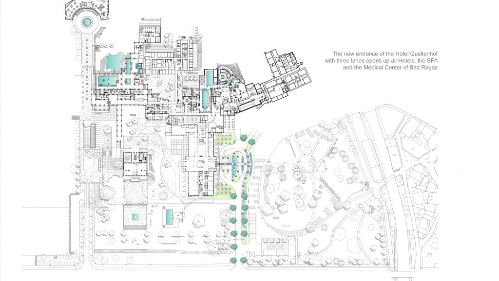 New entrance & canopy Hotel Quellenhof Bad Ragaz – CH | Flattinger ...